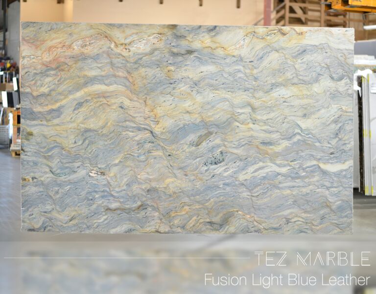 Fusion Light Blue Earth Quartzite, Slabs | Tez Marble