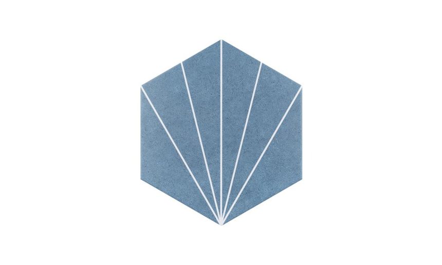 Aster Hex Azul Mosaic, Porcelain Tiles Tile | Tez Marble