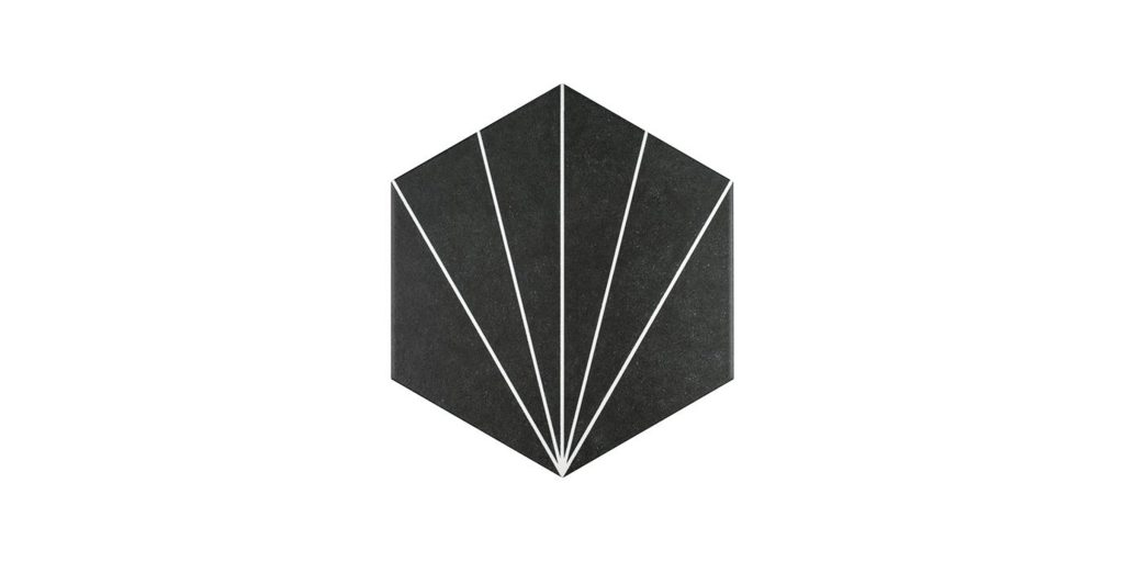 Aster Hex Nero Mosaic, Porcelain Tiles Tile | Tez Marble