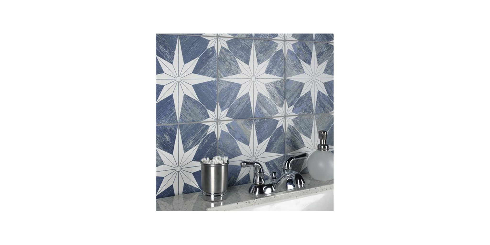 Cassis Stella Blue Day Mosaic, Wood Look Tile | Tez Marble