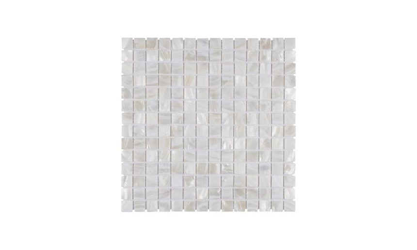 Conchella Square White Mosaic Tile | Tez Marble