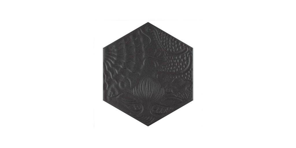 Gaudi Hex Black Mosaic Tile | Tez Marble