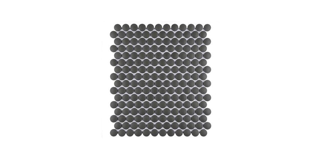 Gotham Penny Round Black Mosaic Tile | Tez Marble