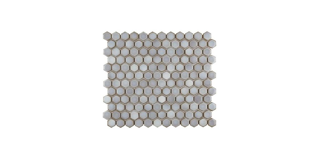 Hudson 1" Hex Grey Eye Mosaic Tile | Tez Marble