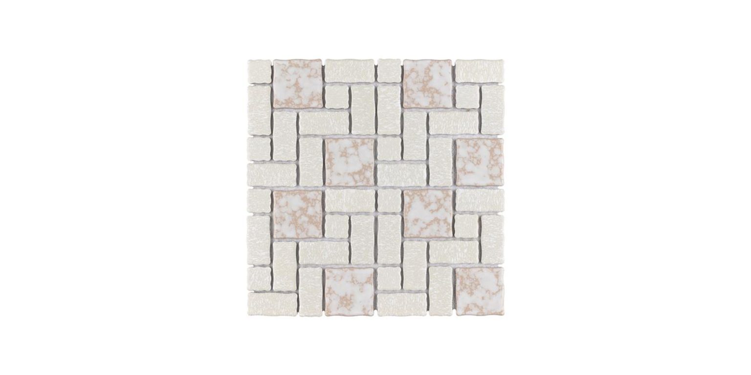 Academy Bone Mosaic, Porcelain Tiles Tile | Tez Marble