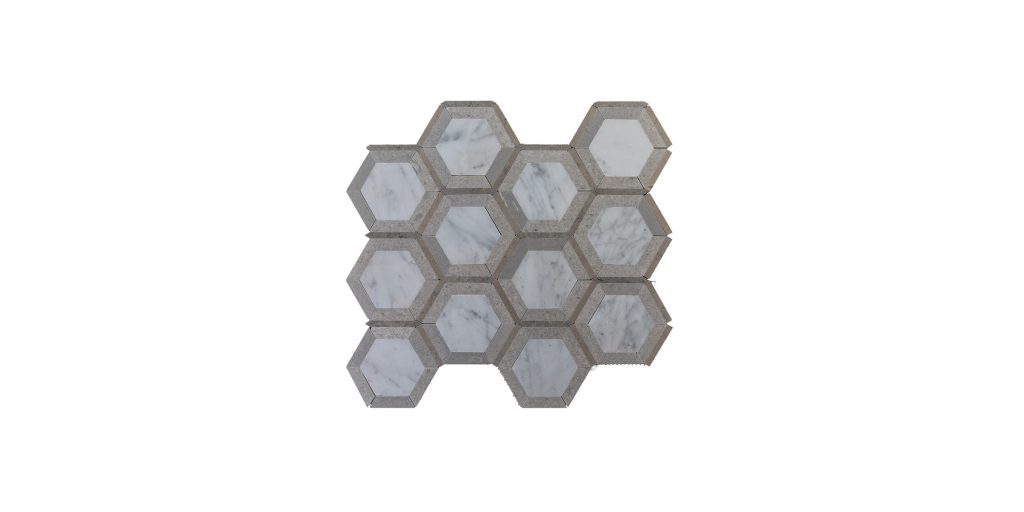 Atlanta Spanish Gray Carrara Mosaic Tile | Tez Marble