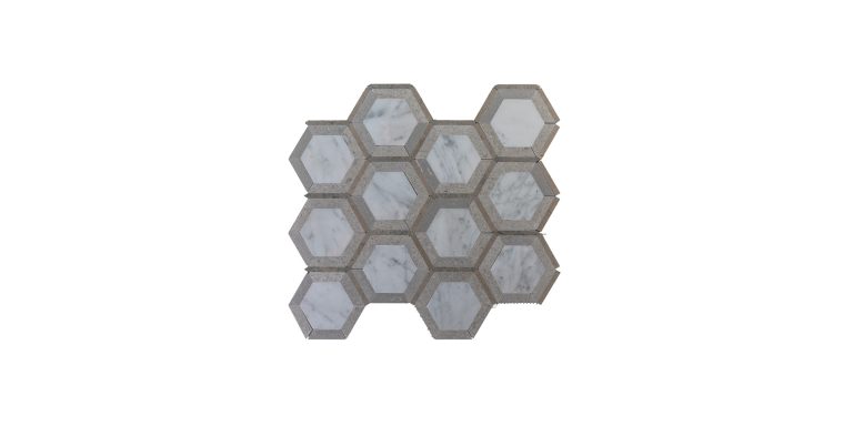 Atlanta Spanish Gray Carrara Mosaic Tile | Tez Marble