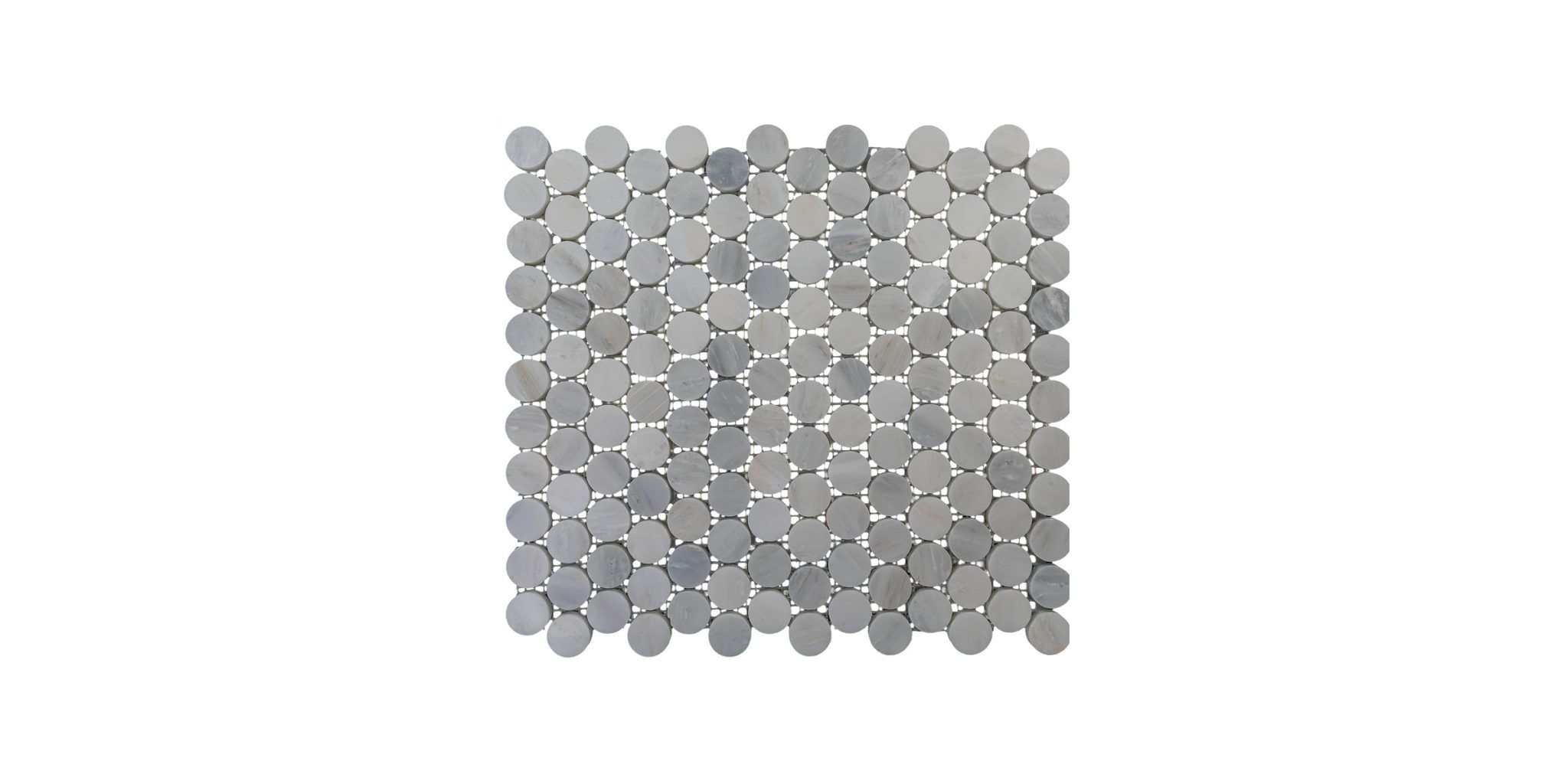 Carrara E Honed Round Circle Mosaic Tile | Tez Marble