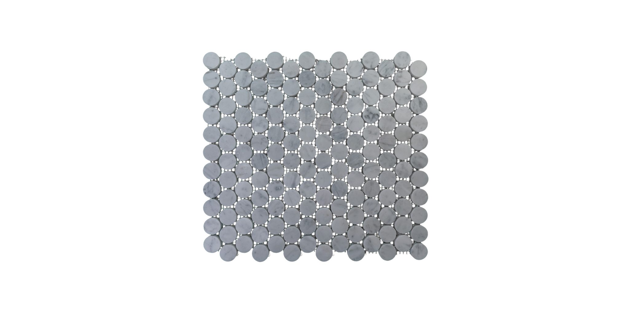 Carrara Honed Round Circle Mosaic Tile | Tez Marble