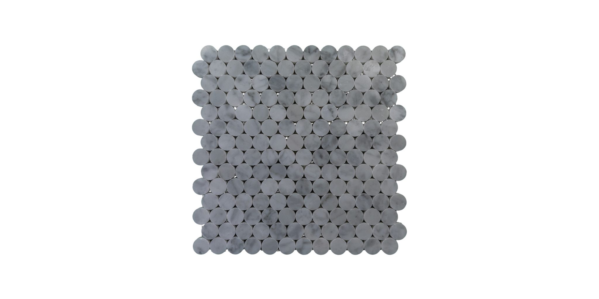 Carrara Polished Round Circle Mosaic Tile | Tez Marble