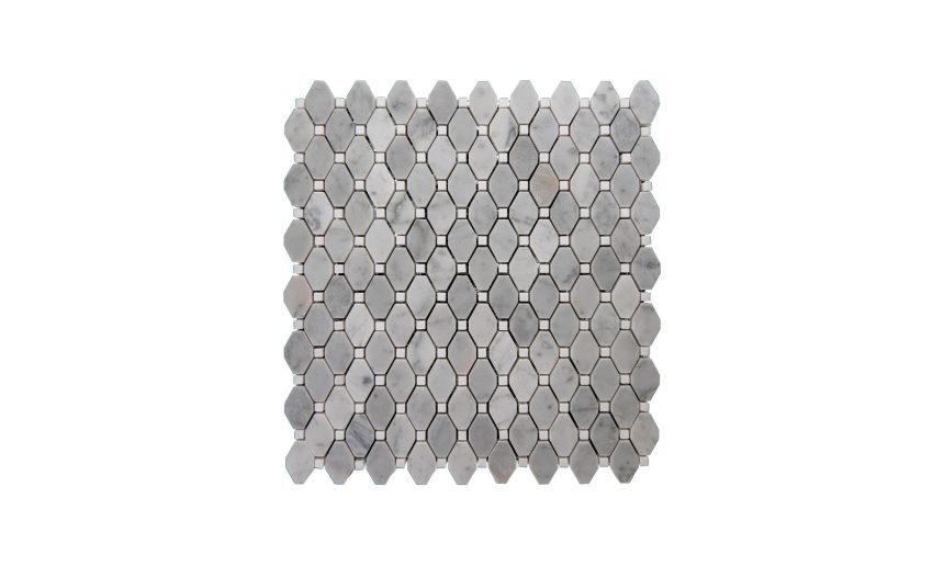 Charlotte Thassos Grey Mosaic Tile | Tez Marble
