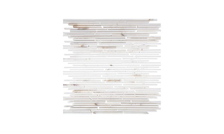 Forest Bead Calacatta Mosaic Tile | Tez Marble