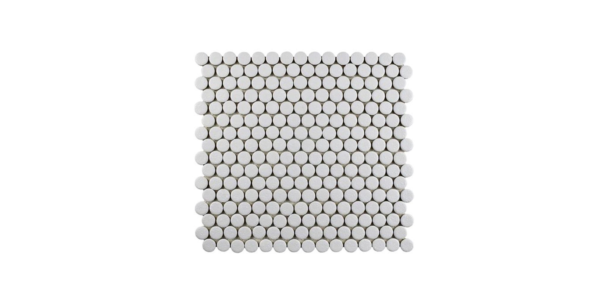 Hudson Penny Round Crystalline White Mosaic Tile | Tez Marble