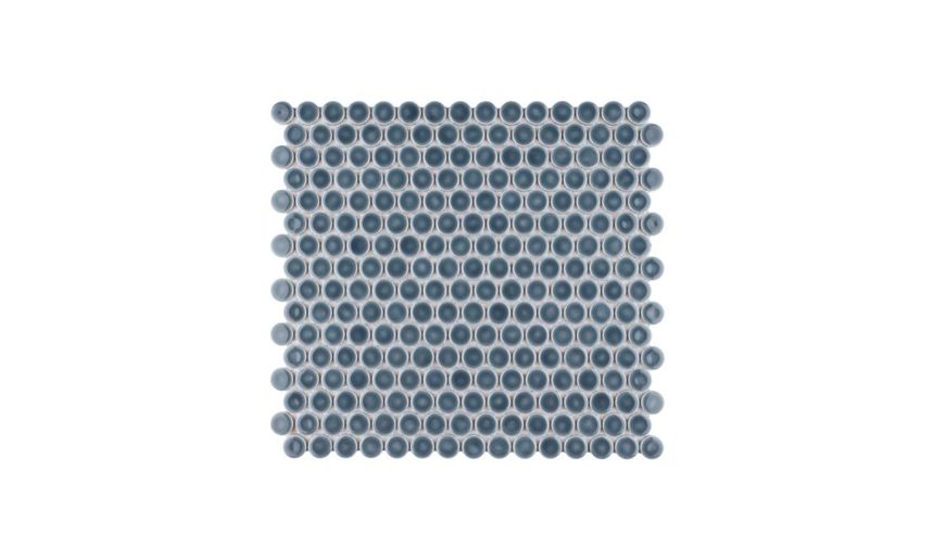 Hudson Penny Round Storm Grey Mosaic Tile | Tez Marble