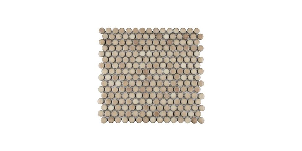 Hudson Penny Round Truffle Mosaic Tile | Tez Marble