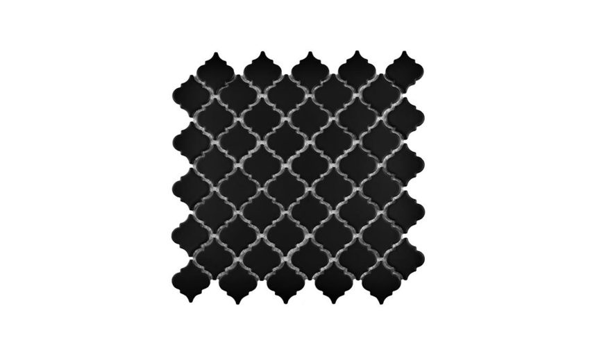 Hudson Tangier Matte Black Mosaic Tile | Tez Marble