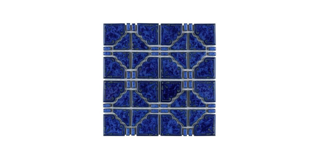 Moonbeam Blue Cloud Mosaic Tile | Tez Marble