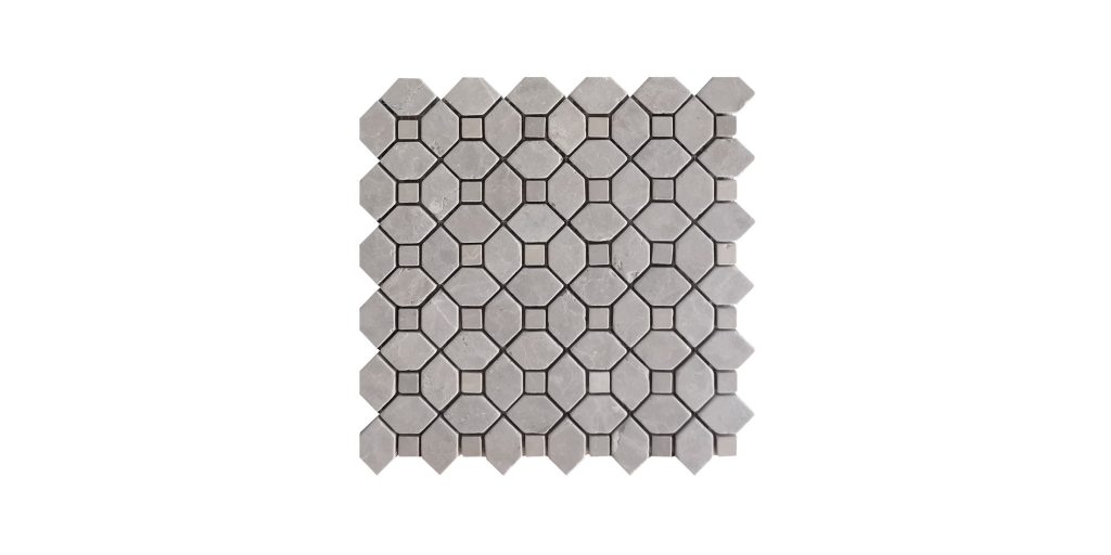 Mufia Tumbled French Grey Mosaic Tile | Tez Marble