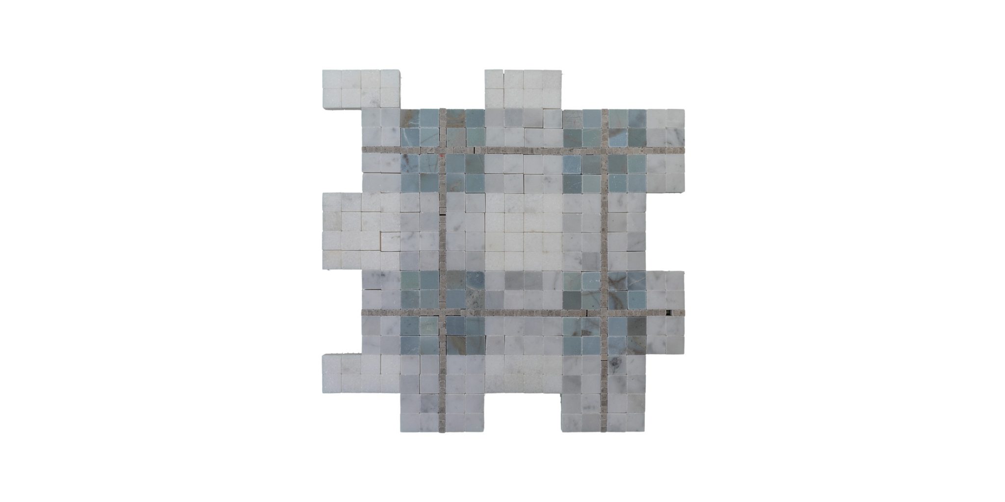 Nice Thassos Alaskan Blue Mosaic Tile | Tez Marble