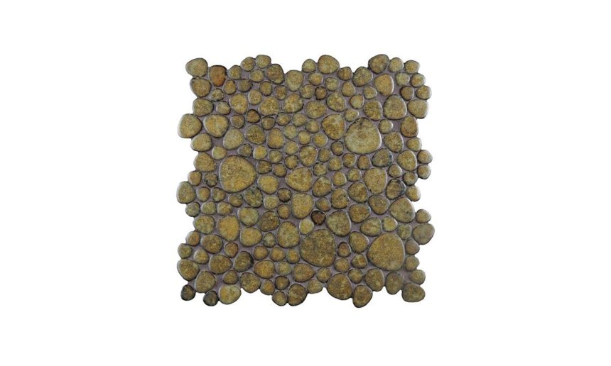Pebble Brownstone Mosaic Tile | Tez Marble