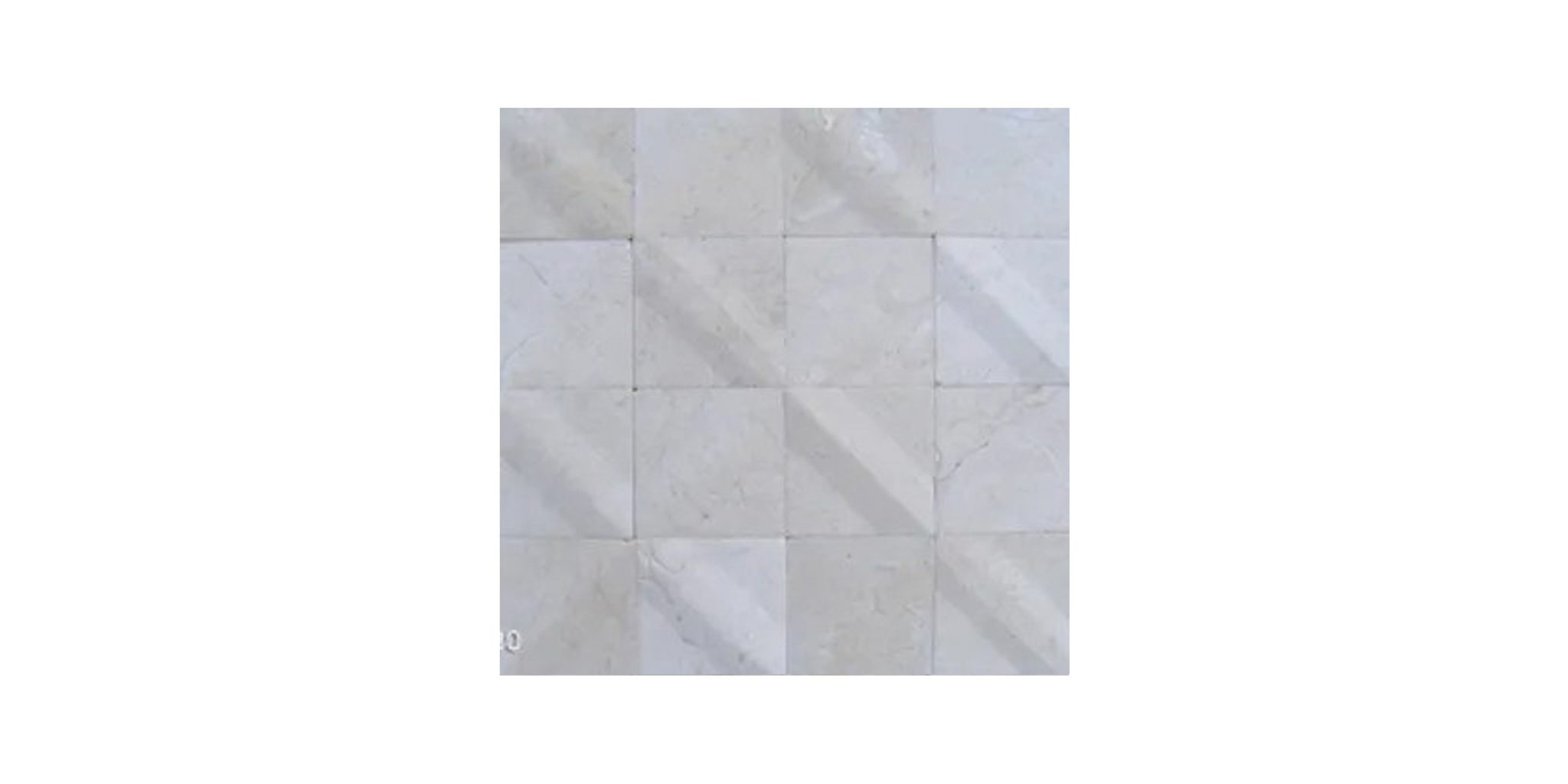 Raised Diamond Crema Marfil Mosaic Tile | Tez Marble