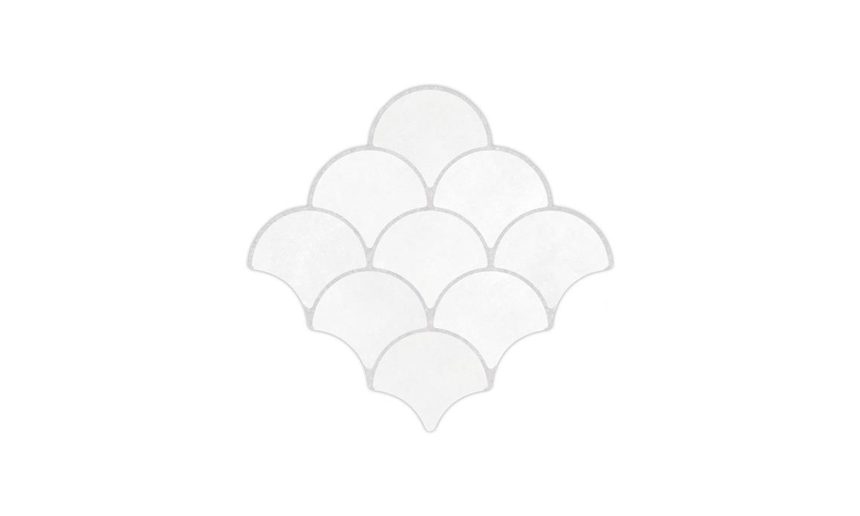 Scala White Mosaic Tile | Tez Marble