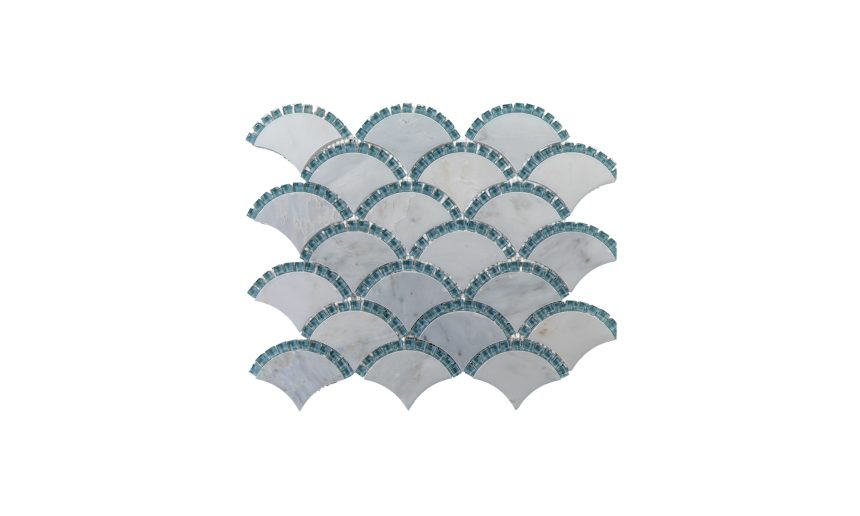 Veranda Blue Grass Mosaic Tile | Tez Marble