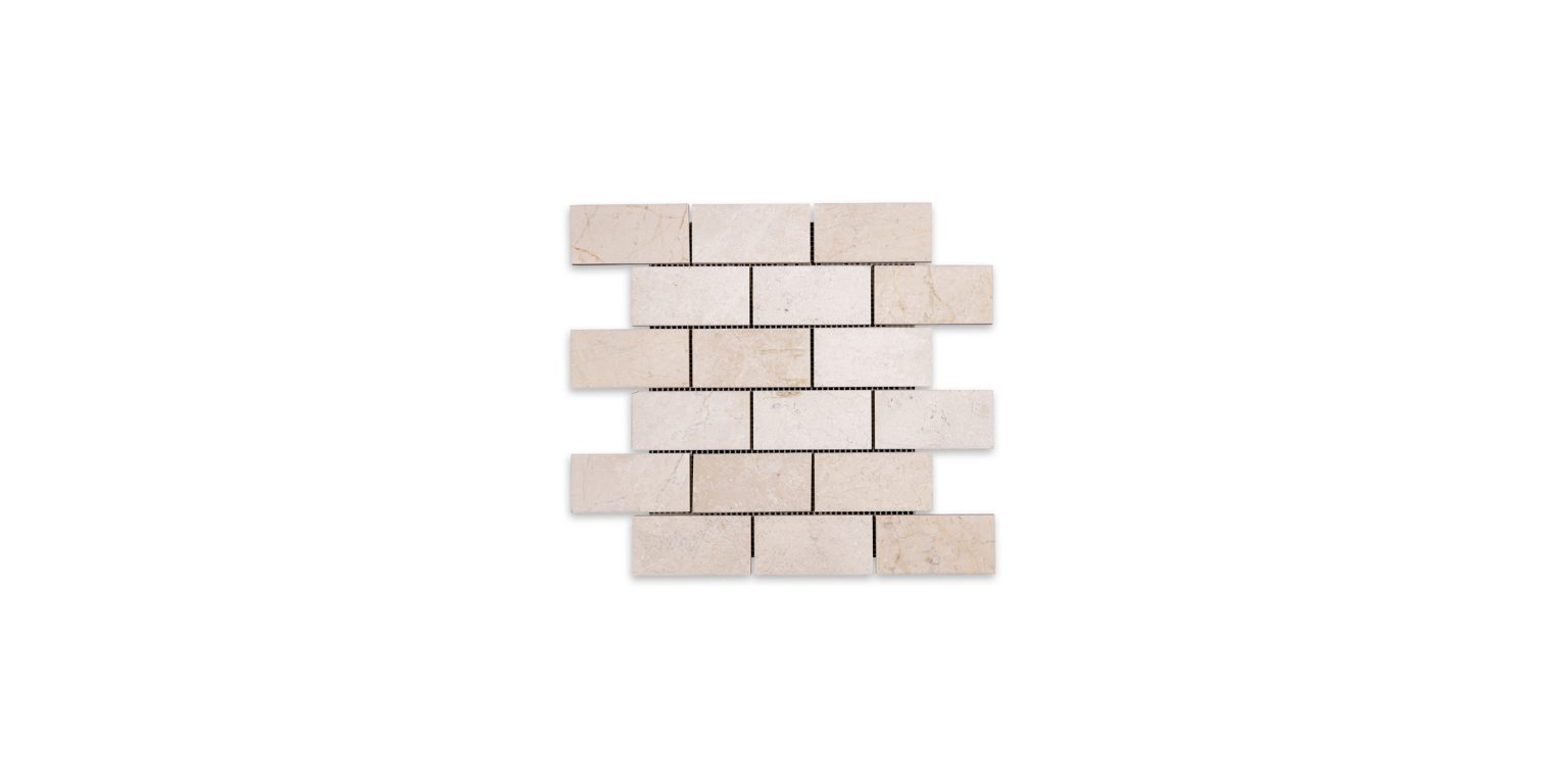 Botticino (Turkish) Marble Brick 2″ X 4″ Mosaic Tile | Tez Marble