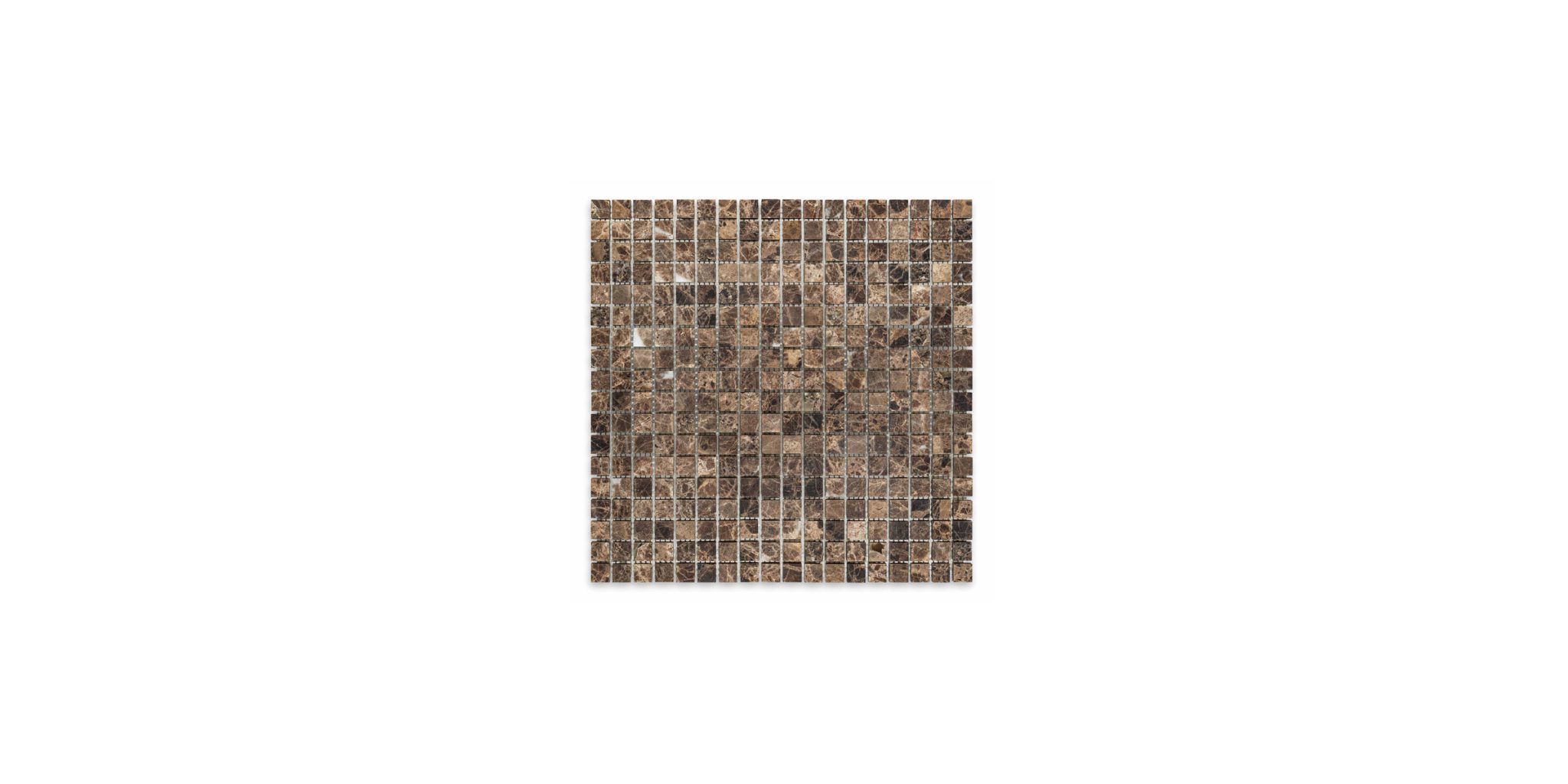 Emperador Dark Marble Square 5/8″ X 5/8″ Mosaic Tile | Tez Marble