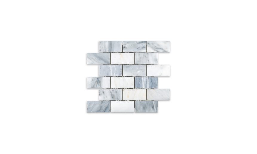 Oriental White Marble Brick 2″ X 4″ Mosaic Tile | Tez Marble