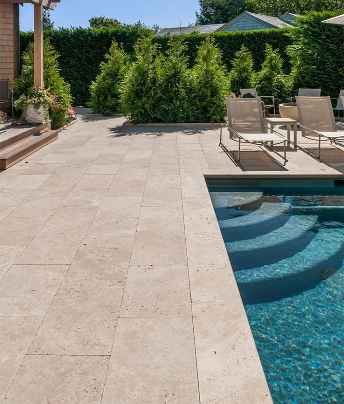 Does vinegar clean travertine pavers? | Tez Marble